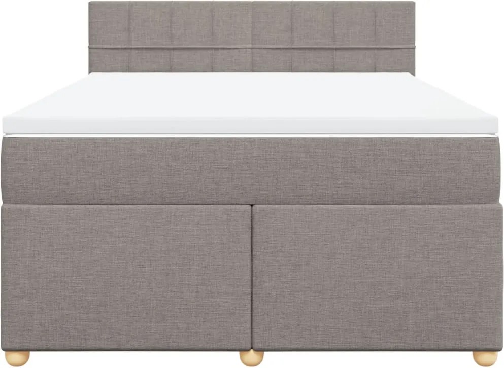 Box spring postel s matrací taupe 160x200 cm textil 3289035