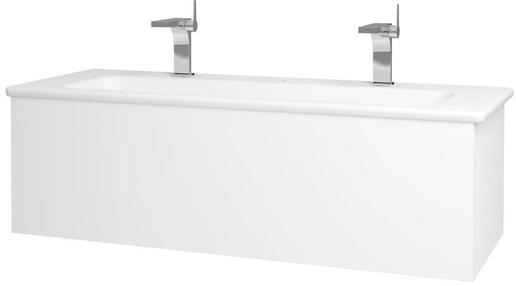 Dřevojas Koupelnová skříň VARIANTE SZZ 120 (umyvadlo Euphoria) Varianta: N01 Bílá lesk / D15 Nebraska