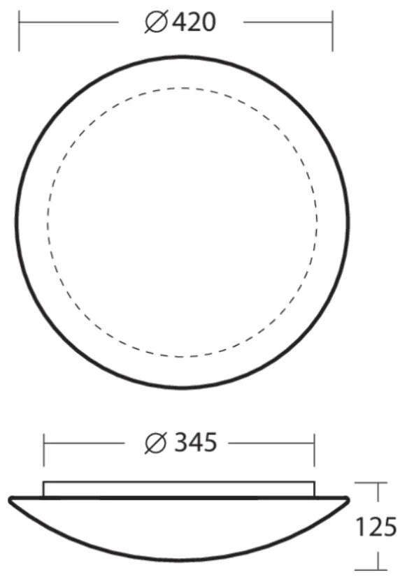 Osmont 42785 Aura 11, stropní/nástěnné svítidlo z triplexového skla se senzorem 2x13W E27 IP44, průměr 42cm