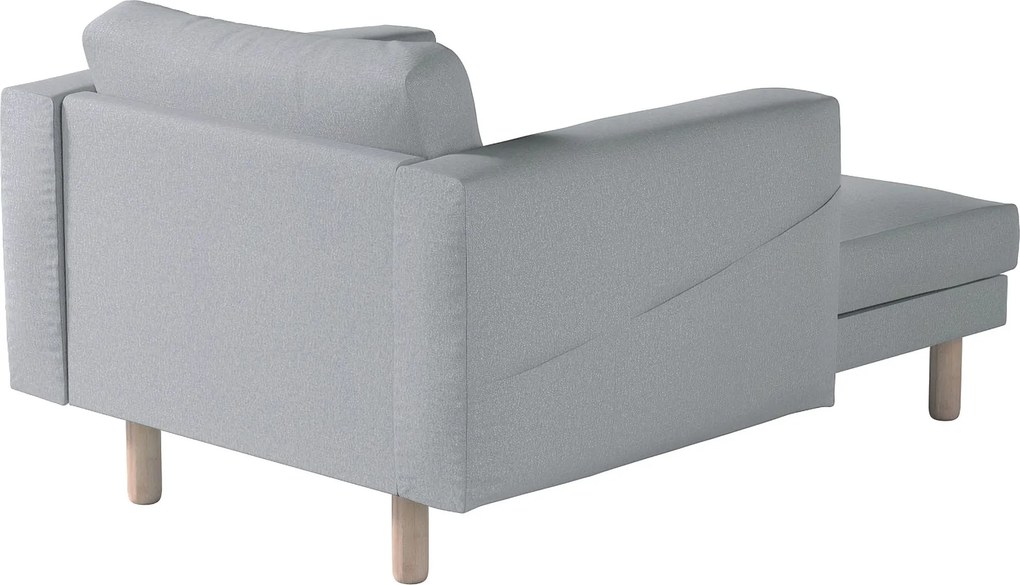 Potah na IKEA Norsborg šezlong s loketními opěrkami barva šedá látka pletený vzor
