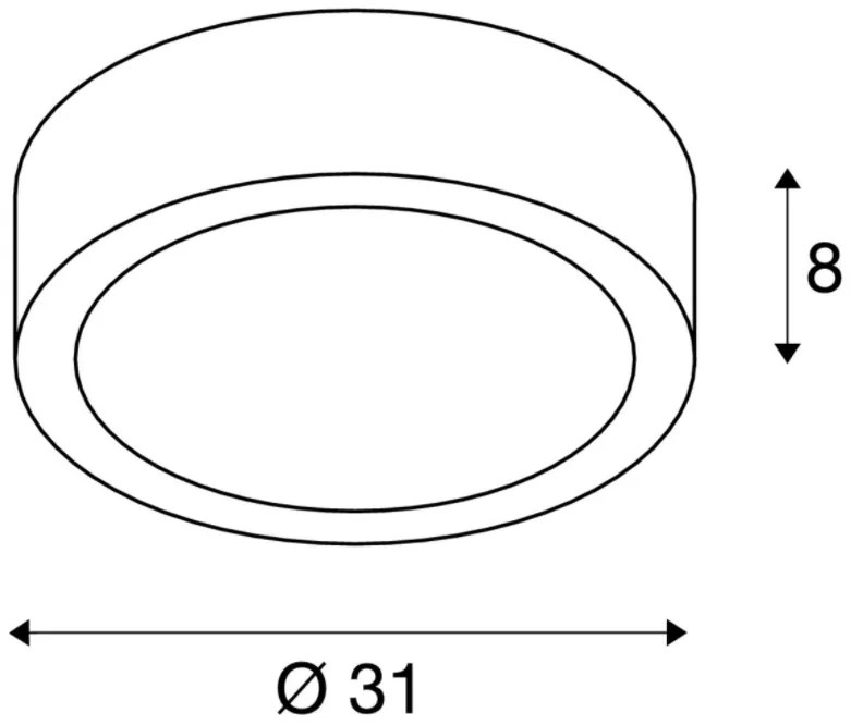 SLV 148001 Plastra , stropní sádrové svítidlo 2x25W E27 průměr 31cm