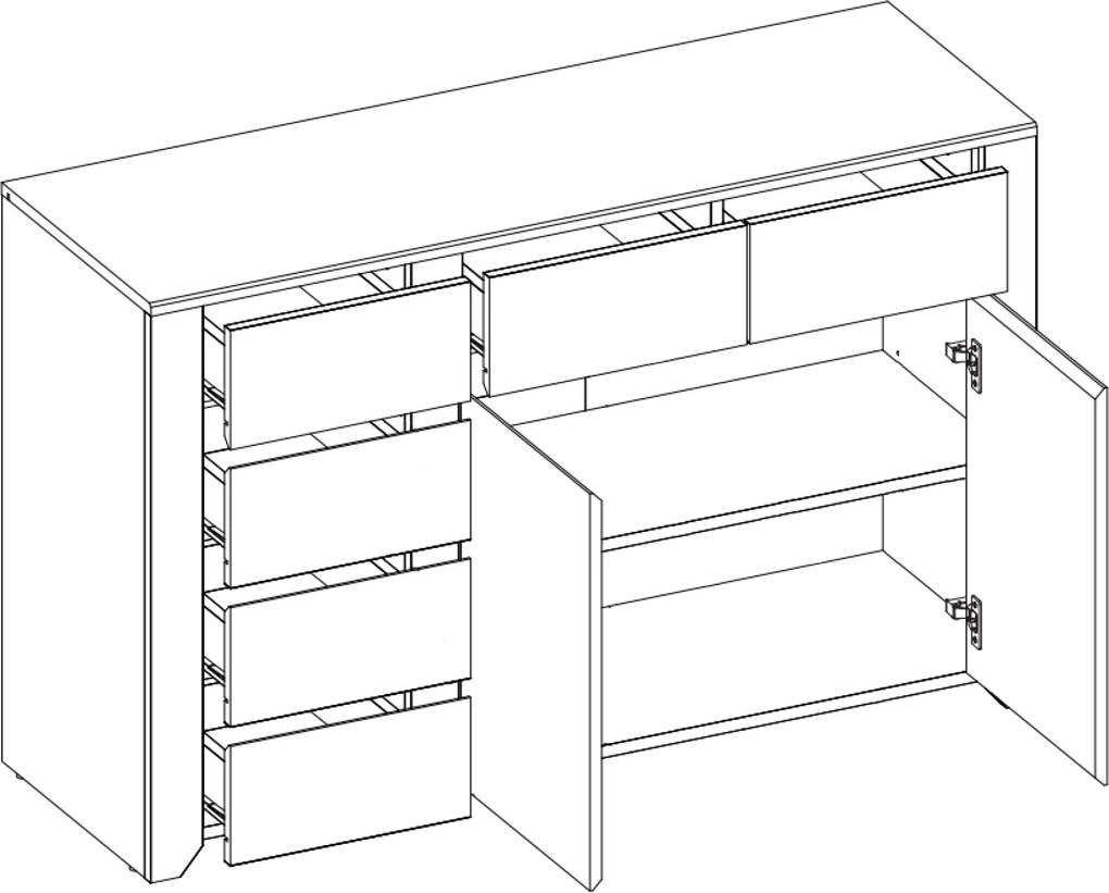 Sconto Komoda ANGEL 42 dub craft bílý