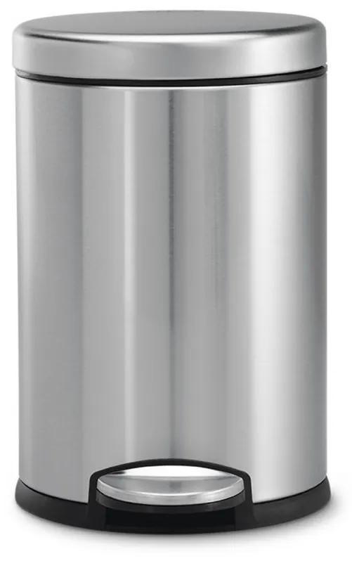 Pedálový odpadkový koš Simplehuman – 4,5 l, kulatý, matná ocel, FPP
