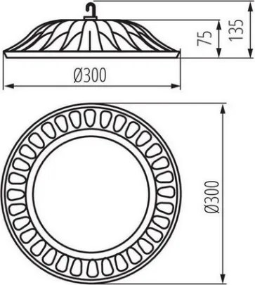 Svítidlo Kanlux MILEDO HIBO LED N 100W-NW 31112