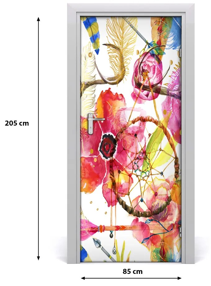 Fototapeta samolepící květ styl boho 85x205 cm