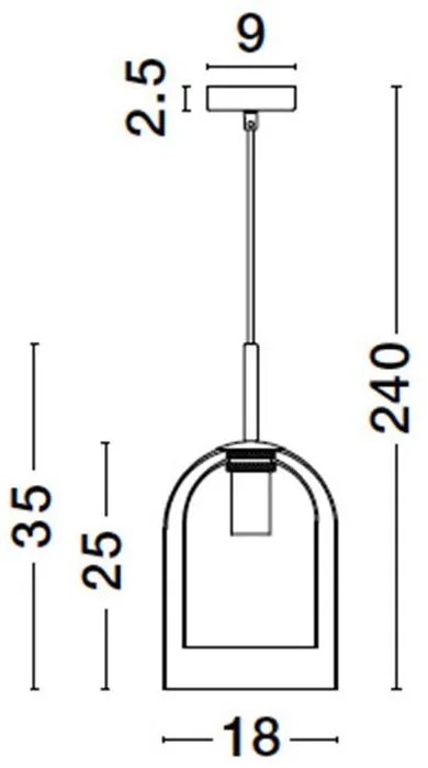 Nova Luce Závěsné svítidlo VELOR dvouvrstvé kouřové sklo E27 1x12W