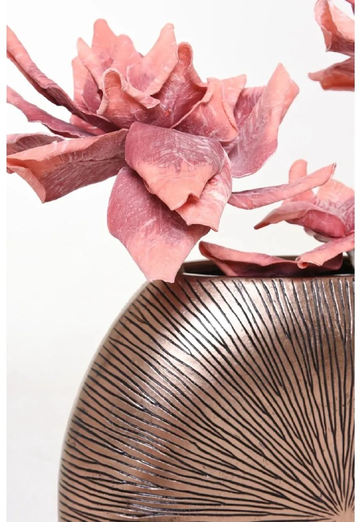 Luxusní váza ATENA, sklolaminát, výška 50 cm, bronz/měď