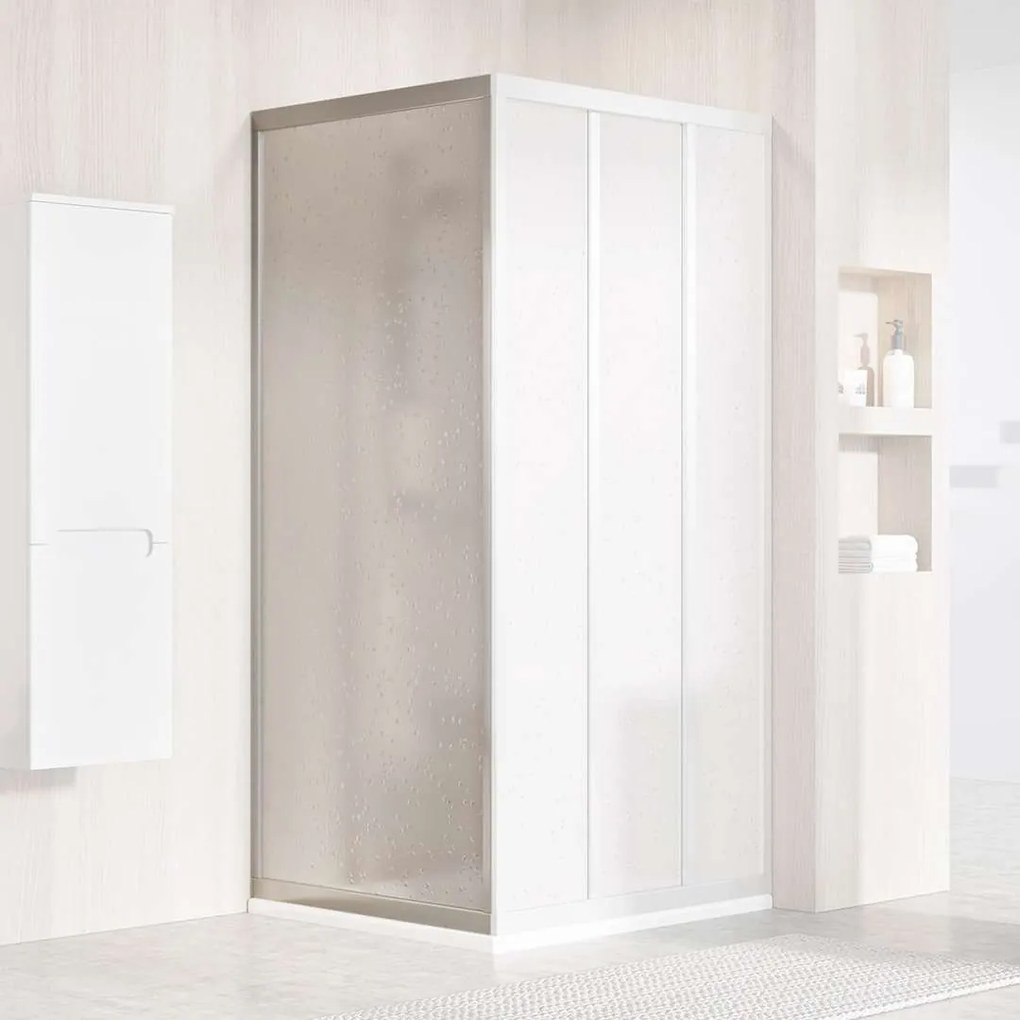 Ravak Supernova - Sprchová stěna APSS-80, 77-81 cm, satin/Pearl 94040UR211