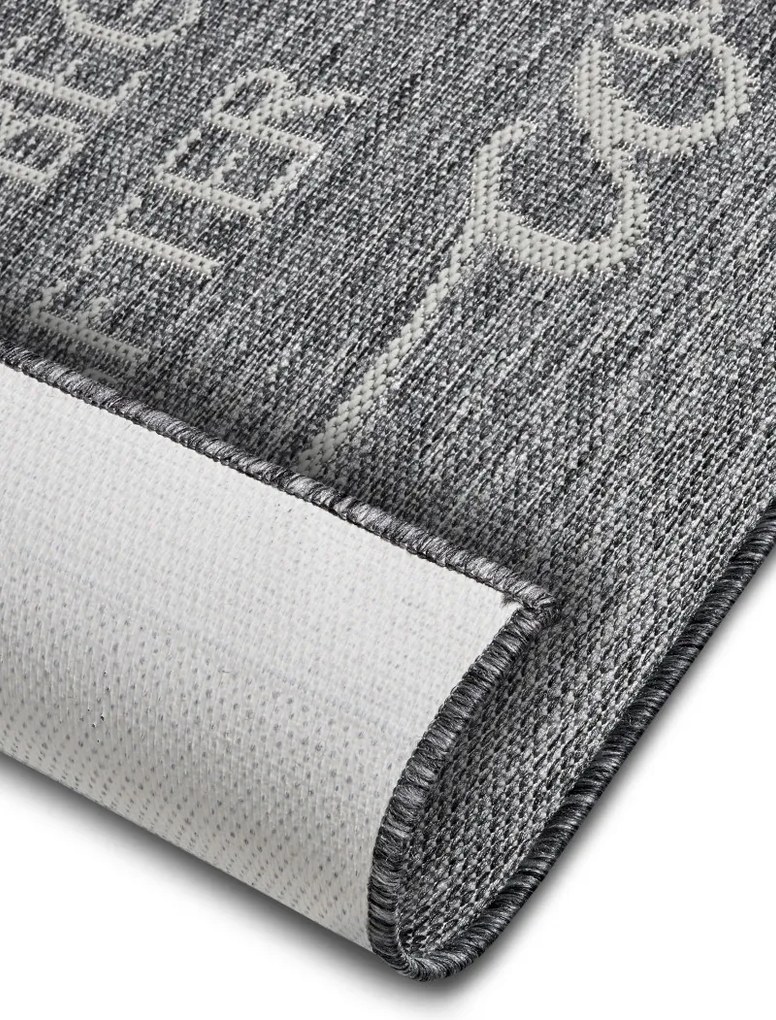 Hanse Home, Běhoun Cucina Life Begins After Coffee 105627 Grey Cream, 92x150, šedá, kuchyně