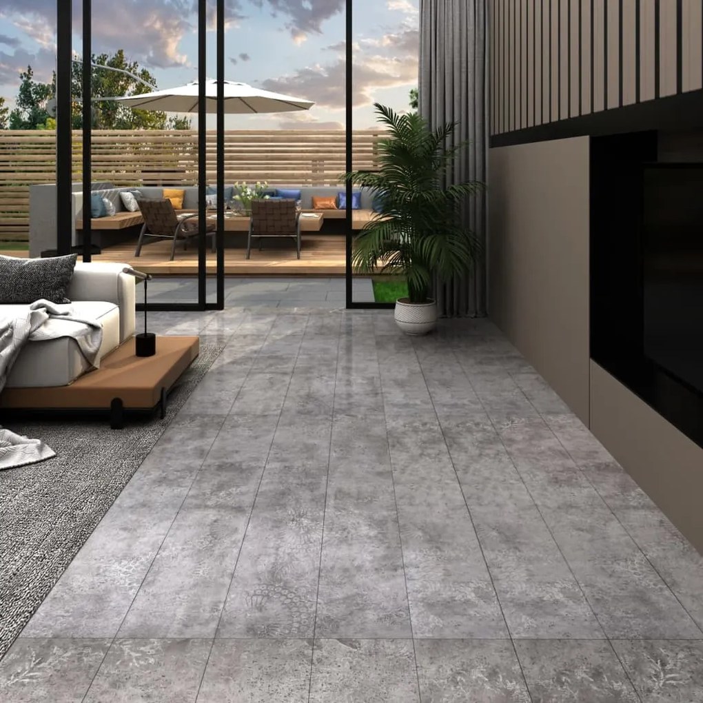 330193 vidaXL Samolepicí podlahová krytina PVC 5,21 m² 2 mm betonově šedá
