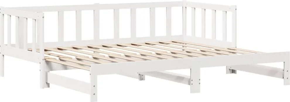 Válenda s přistýlkou a zásuvkami bez matrace bílá 90x200 cm 3302188
