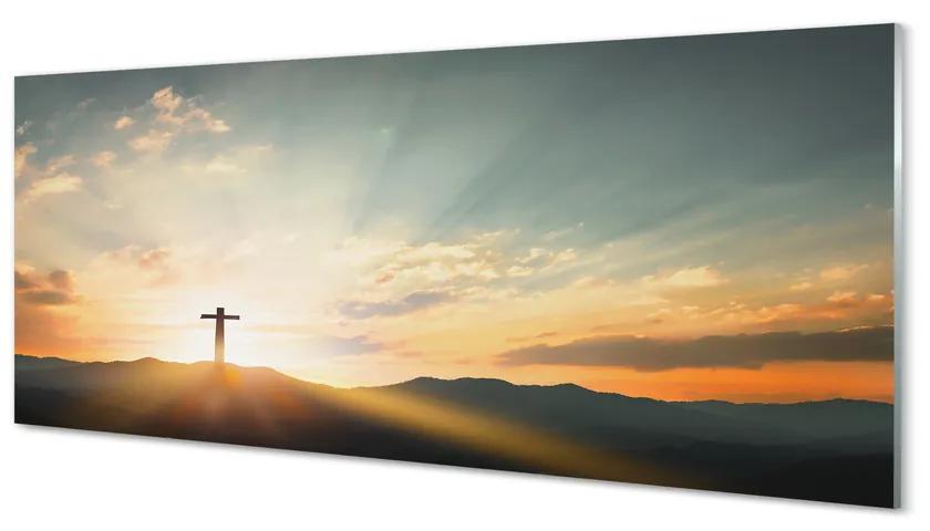 akrylový obraz Cross sun top 120x60 cm