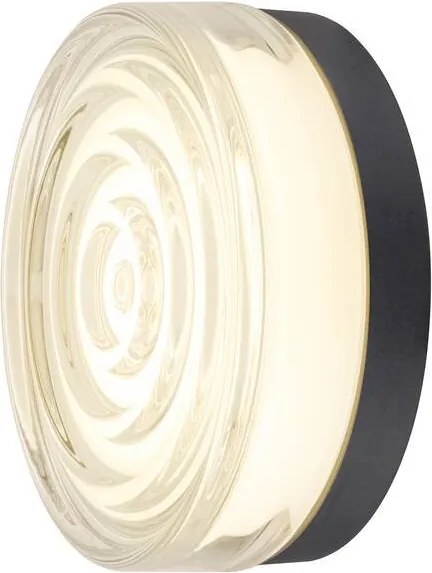 LA 1010211 CYFT WAVE XL Přisazené nástěnné a stropní svítidlo, 2700/3000/4000 K, 15 W, PHASE, 105°, IP65 černá / čirá - BIG WHITE (SLV)