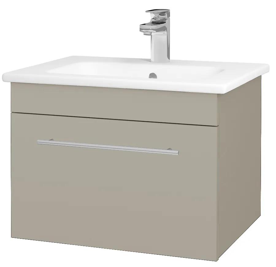 Dřevojas Koupelnová skříň ASTON SZZ 60 Varianta: N01 Bílá lesk / Úchytka T01 / D01 Beton