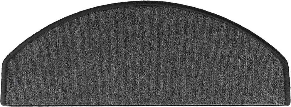 Schodové rohože 15 ks 65 x 24 x 4 cm antracitové, půlkulaté, velké 133884