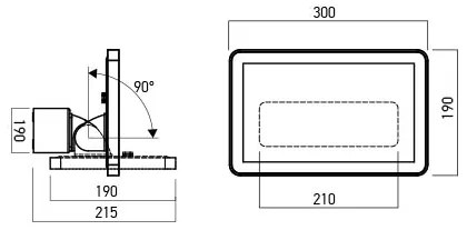 Redo group Redo Flux, tmavě šedý venkovní reflektor LED 50W 3000K, 30,5 x 19,5 cm