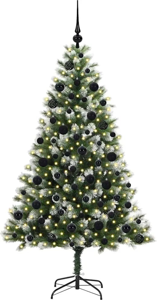 Umělý vánoční stromeček s umělým sněhem 300 LED Teplá bílá 3395443