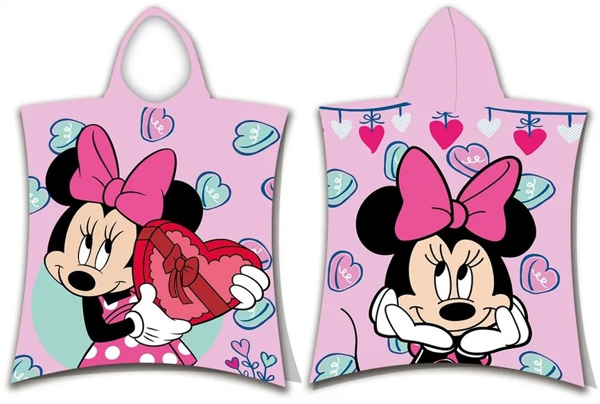 Jerry Fabrics dětské pončo Minnie Pink 50x115 cm