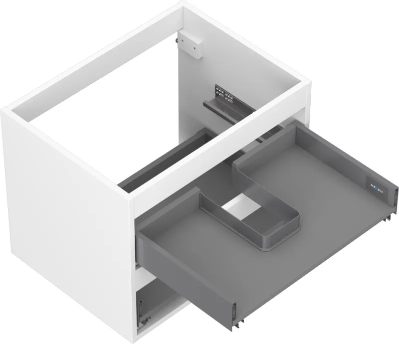 Mexen Box-A, závěsná skříňka 60 cm, 2 zásuvky, bílá matná, 91AX0-0600-470-2-01