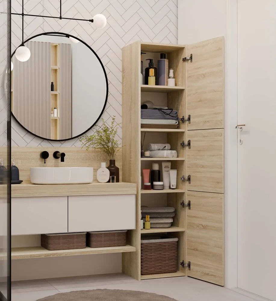 Koupelnový sloupek S43 dub sonoma