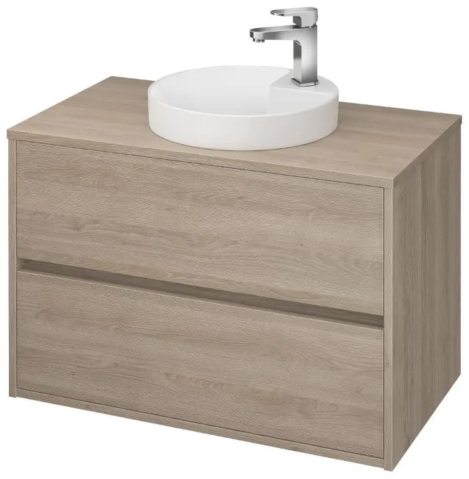 Cersanit Crea - závěsná skříňka pod umyvadlo na desku 80cm, dub, S924-010