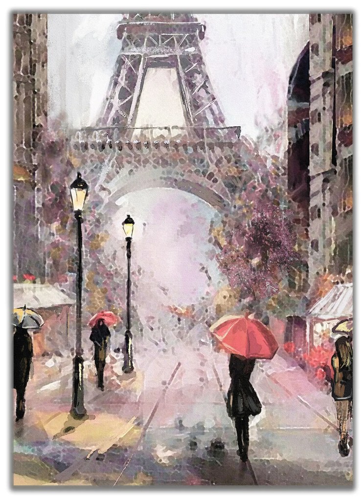 Malvis ® Obraz - Pařížská ulice Velikost: na výšku - 80x120 cm