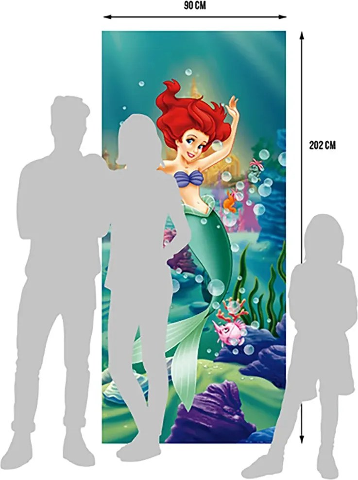 Dětská vliesová fototapeta na zed' Ariel pod Vodou, Disney | 90 x 202 cm | DFTDNV 5410