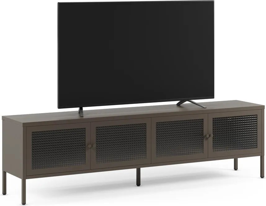 Šedý kovový TV stolek 160x50x35 cm Layna – Marckeric
