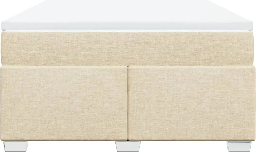 Box spring postel s matrací krémová 160x200 cm textil 3285149