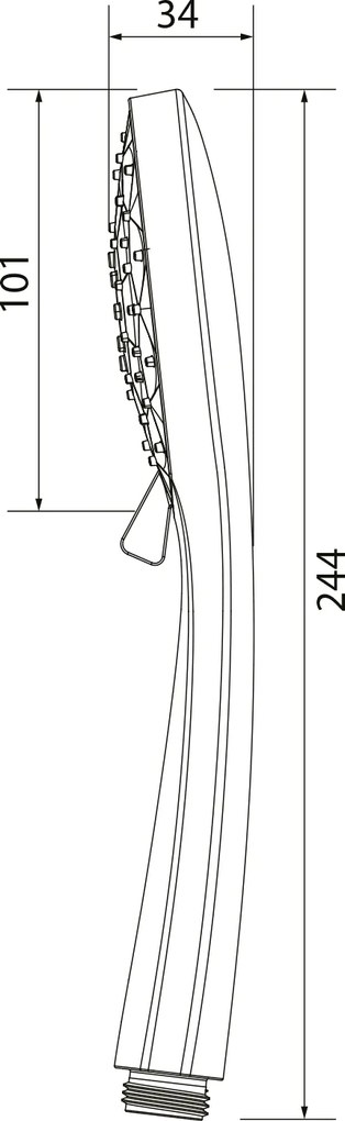 Sapho Sapho, Ruční masážní sprcha, 4 režimy, průměr 101mm, ABS/černá mat, 1204-02B