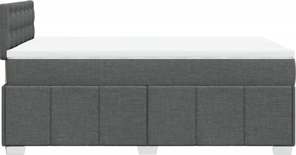 Box spring postel s matrací tmavě šedá 120x200 cm textil 3289350