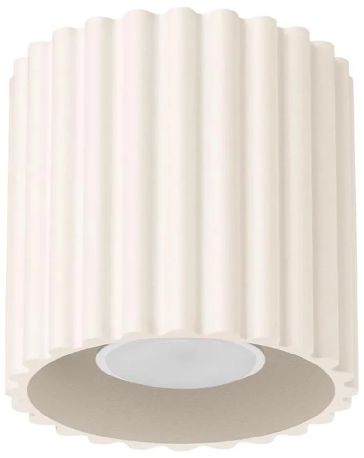 Sollux  SL.1789 - Bodové svítidlo AURA 1xGU10/10W/230V pr. 10 cm krémová SL.1789