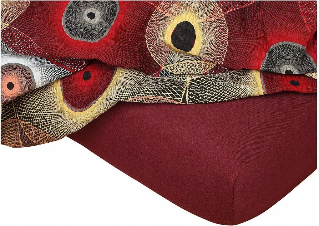 Dadka Jersey prostěradlo bordó 90x220x20 cm