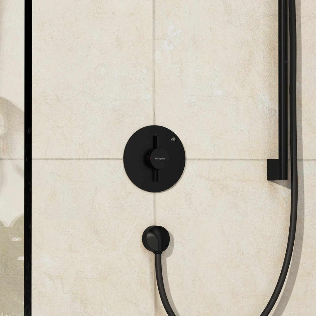Hansgrohe DuoTurn S, baterie pod omítku pro 1 spotřebič, černá matná, HAN-75618670