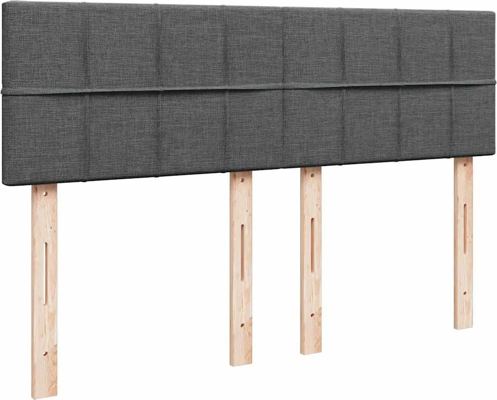Box spring postel s matrací tmavě šedá 140x200 cm textil 3287480