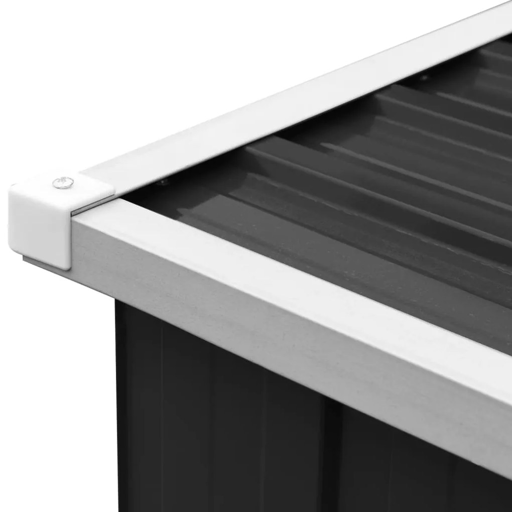 vidaXL Zahradní kůlna na dříví pozinkovaná ocel 330x84x152 cm antracit