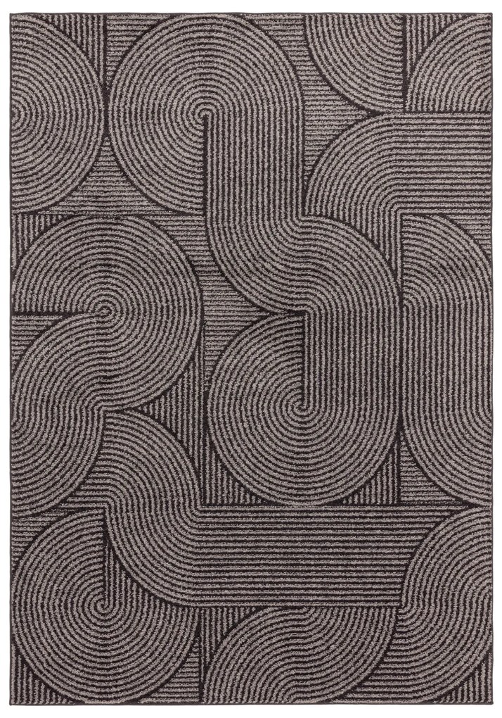 Tribeca Design Kusový koberec Jars Charcoal Swirl Rozměry: 80x150 cm