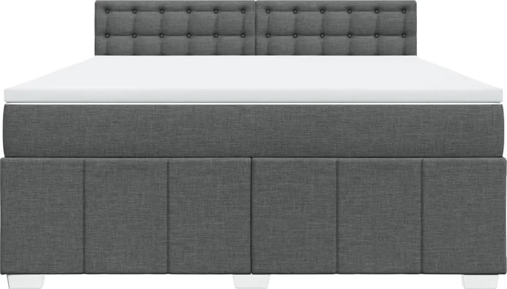 Box spring postel s matrací tmavě šedá 180x200 cm textil 3289462