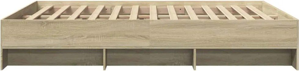 Rám postele bez matrace dub sonoma 150x200 cm kompozitní dřevo 3295648