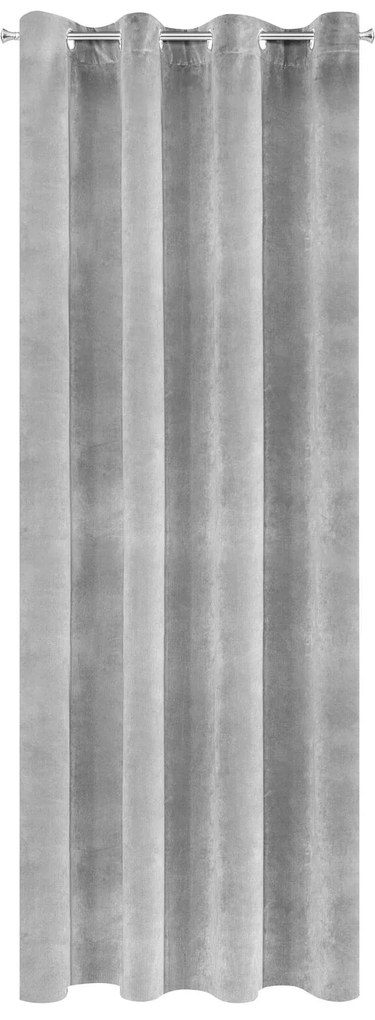 ZATEMŇOVACÍ ZÁVĚS NA KROUŽCÍCH RIA 140X250 CM ŠEDÁ