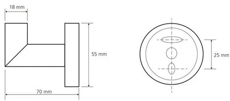 EBS Urban Round Věšáček, chrom S_UR216CR