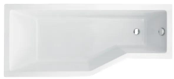 Besco Akrylátová atypická vana s vanovou zástěnou INTEGRA VK 2 150x75 (170x75) Barva: Bílá, Rozměry (cm): 170x75, Orientace: Pravá