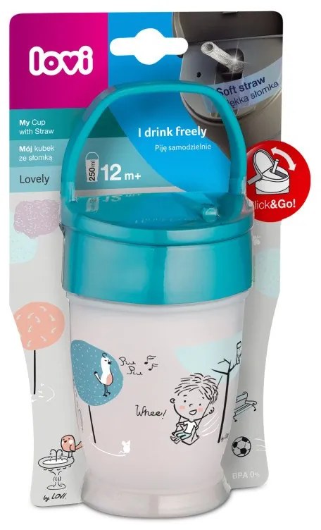 Lovi Hrníček se slámkou LOVELY JUNIOR 250 ml chlapec