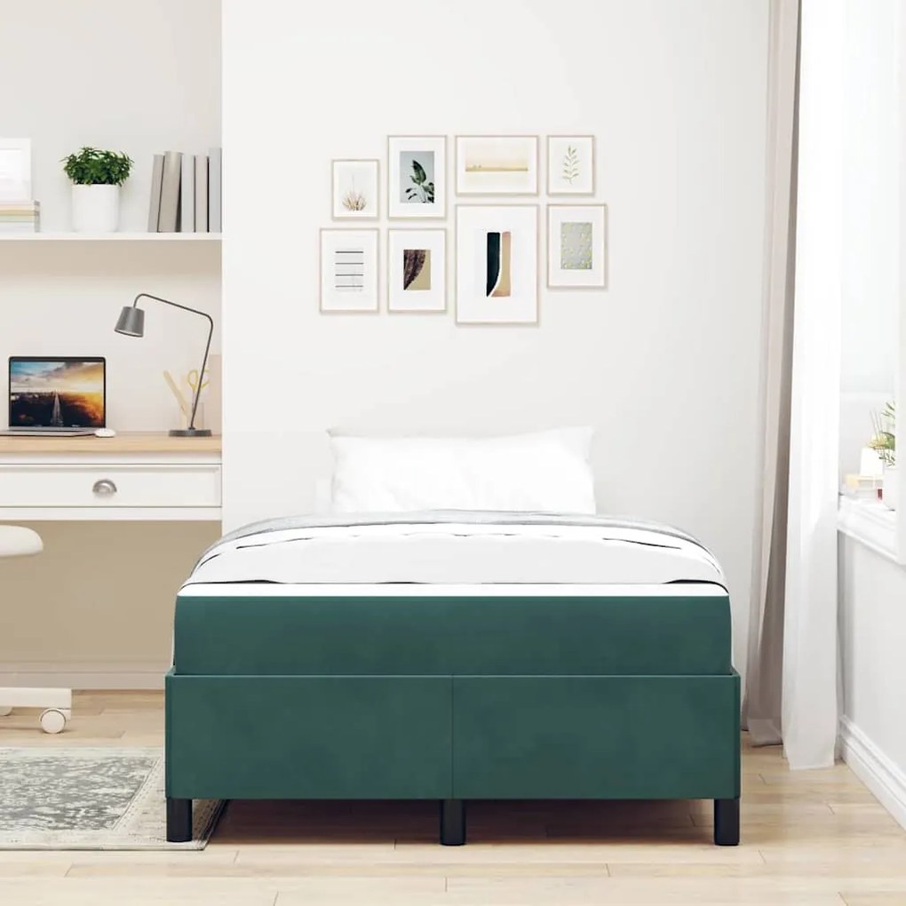 Rám postele Tmavě zelená 120 x 200 cm textil 3399057