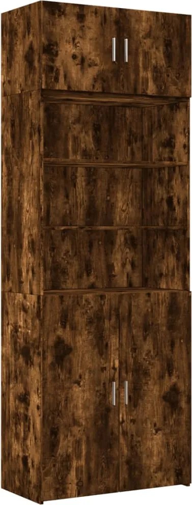 Úzká úložná kouřový dub 80x42,5x225 cm kompozitní dřevo 3281347