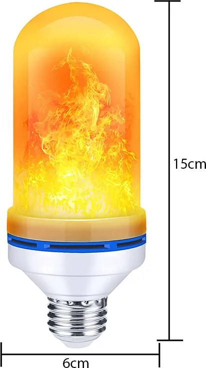 Verk Group Imitace živého plamene led žárovky e27 9w dekorativní