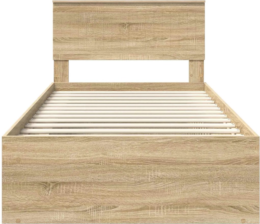 Rám postele s čelo Sonoma 100 x 200 cm Masivní borové dřevo 3410638