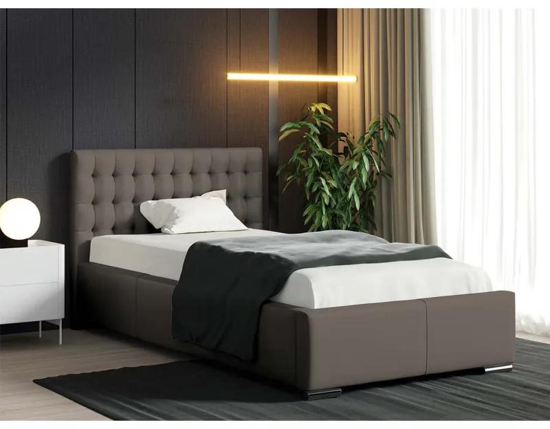 Kontinentálni postel Fokker Mini, Rozměr postele: 90x200, Barva:: ekokůže Soft 011 (černá)