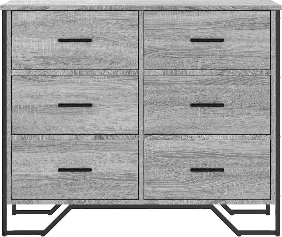 Komoda šedá sonoma 91 x 35,5 x 74,5 cm kompozitní dřevo 3295305