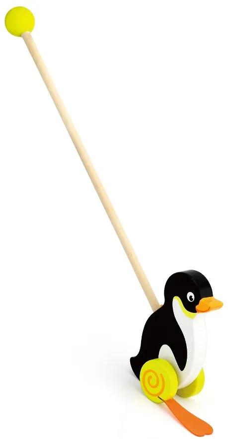 Dřevěná jezdící hračka Viga tučňák Barva: Černá